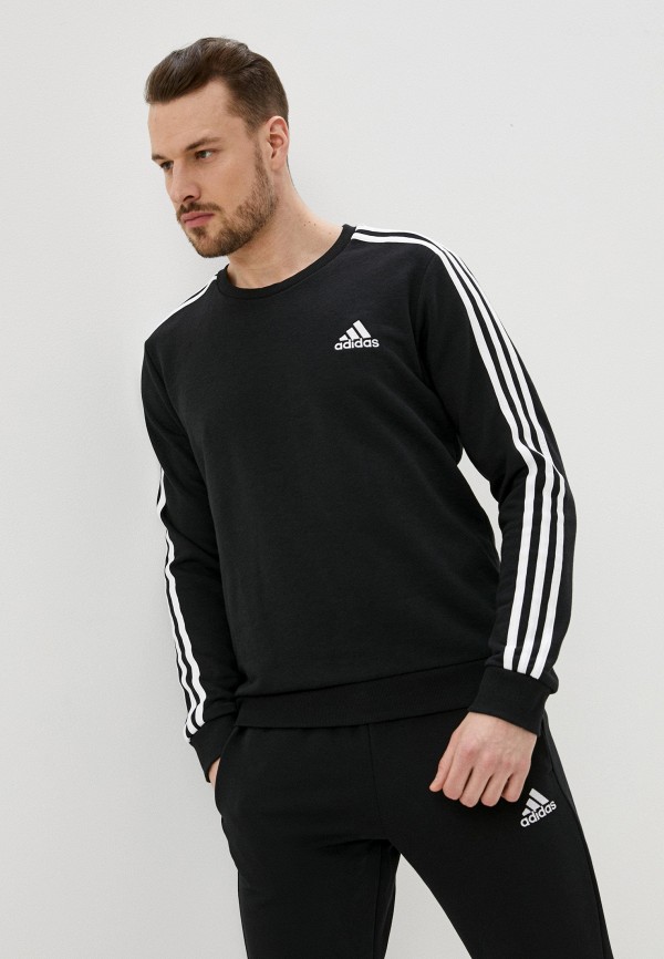 Свитшот adidas M 3S FT SWT, цвет: черный, AD002EMLUEY3 — купить в ...
