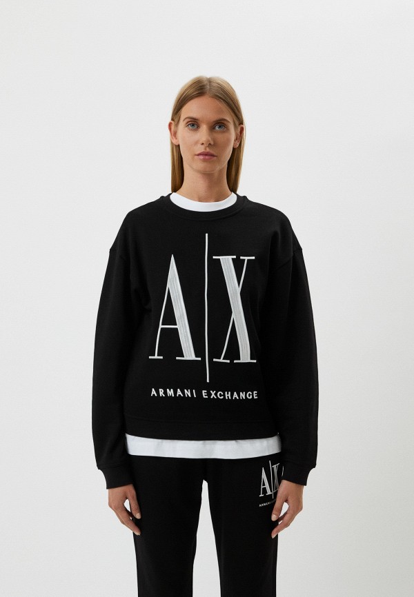 Свитшот Armani Exchange, цвет: черный, AR037EWFZAN5 — купить в интернет ...