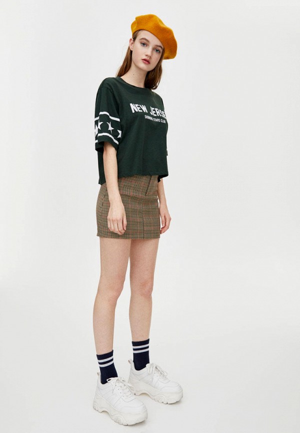 Футболка Pull&Bear Join Life, цвет: зеленый, IX001XW003RG — купить в ...