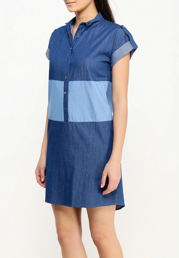 Платье Lost Ink SUZY DENIM PANEL DRESS, цвет: синий, LO019EWGSA77 ...
