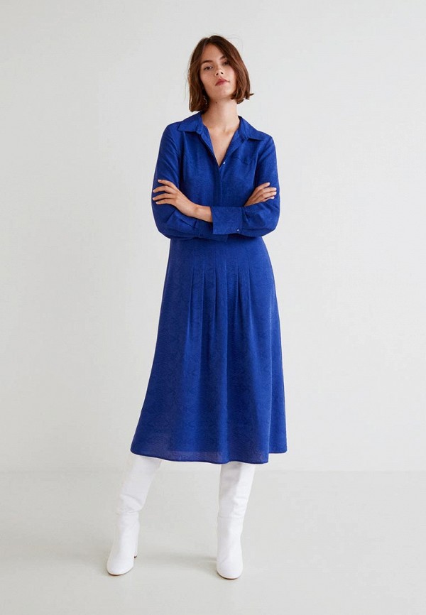 Платье Mango - DUNDEE, цвет: синий, MA002EWDAKH1 — купить в интернет ...