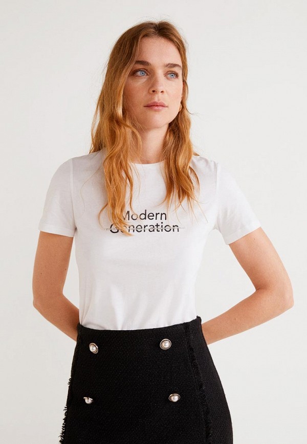 Футболка Mango - MODERN, цвет: белый, MA002EWDOEY4 — купить в интернет ...