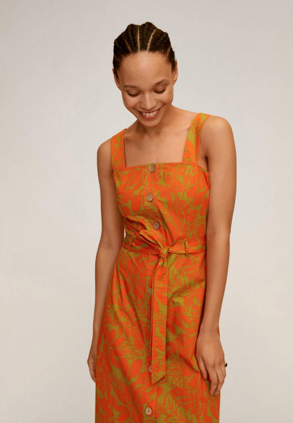 Платье Mango - JONAS-H, цвет: оранжевый, MA002EWKOOE4 — купить в ...