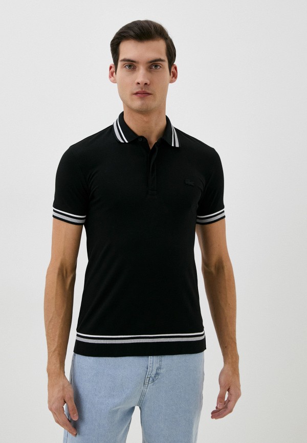 Поло Lacoste Slim Fit, цвет: черный, MP002XM0MXQB — купить в интернет ...