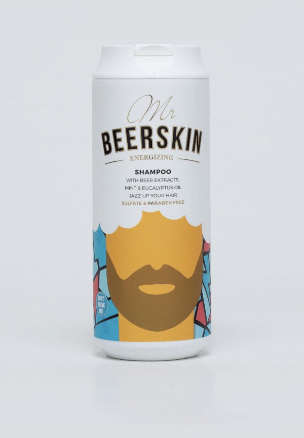 Шампунь Beerskin с пивными экстрактами, бодрящий, 440 мл, цвет: голубой ...