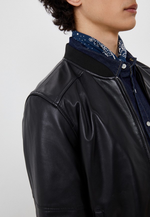 Куртка кожаная Urban Fashion for Men "бомбер", цвет: черный ...