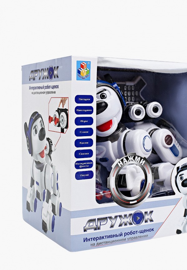 Игрушка радиоуправляемая 1Toy щенок-робот "ДРУЖОК", 25х27х18 см, цвет ...