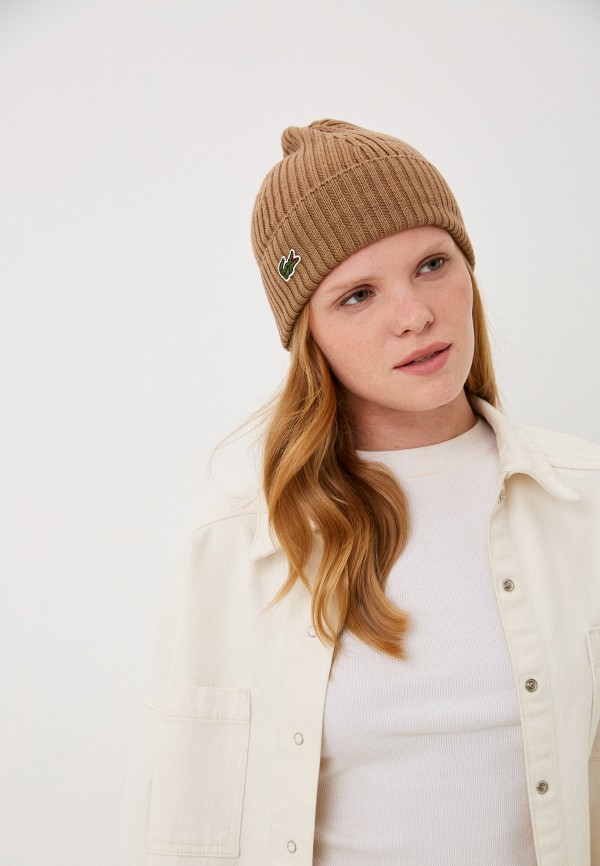 Шапка Lacoste, цвет: коричневый, MP002XU0CY75 — купить в интернет ...
