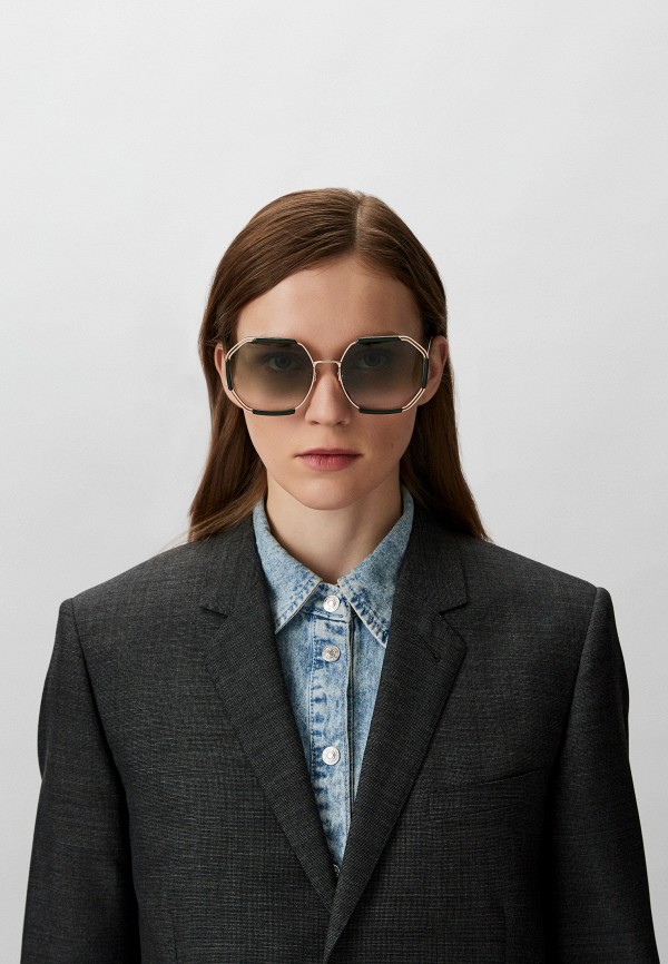 Очки солнцезащитные Furla FURLA SUNGLASSES SFU785, цвет: золотой ...