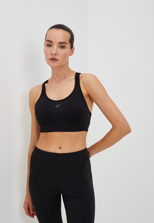 Топ спортивный 4F SPORT BRA F036, цвет: черный, MP002XW0JP6E — купить в интернет-магазине Lamoda