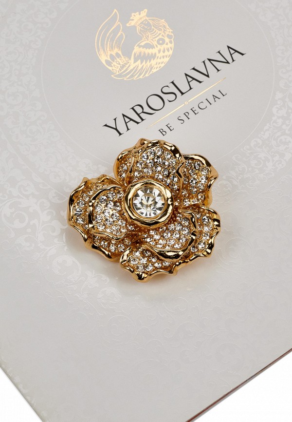 Брошь Yaroslavna Lamoda Exclusive, цвет: золотой, MP002XW0O42G — купить ...
