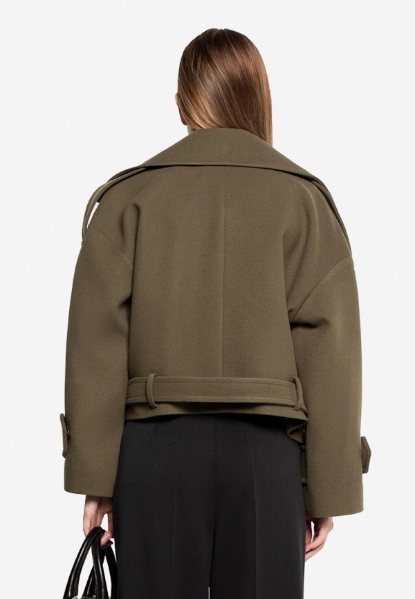 Полупальто You Wanna укороченное с ремнем, цвет: хаки, MP002XW0PKYV ...