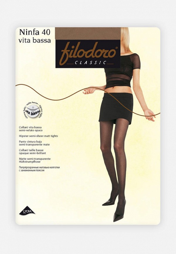 Колготки Filodoro Classic NINFA Vita Bassa 40 DEN, цвет: бежевый ...