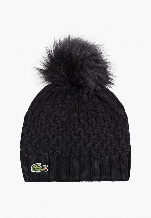 Шапка Lacoste, цвет: черный, MP002XW0WUHJ — купить в интернет-магазине ...