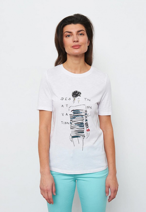 Футболка Gerry Weber, цвет: белый, MP002XW0XC14 — купить в интернет ...