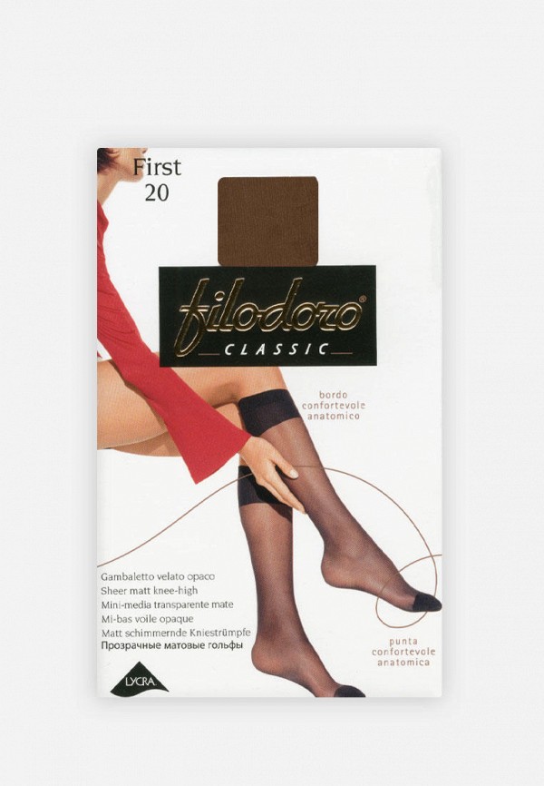 Гольфы Filodoro Classic Gamb.FIRST 20 DEN, цвет: бежевый, MP002XW118W9 ...