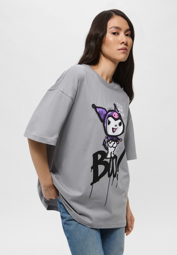 Футболка Befree Co-Create: Hello, Kitty, цвет: серый, MP002XW1FKUZ ...