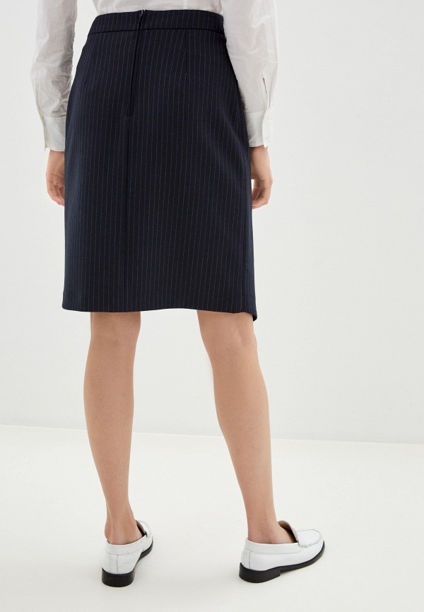 Юбка Naf Naf, цвет: синий, NA018EWLEFA9 — купить в интернет-магазине Lamoda