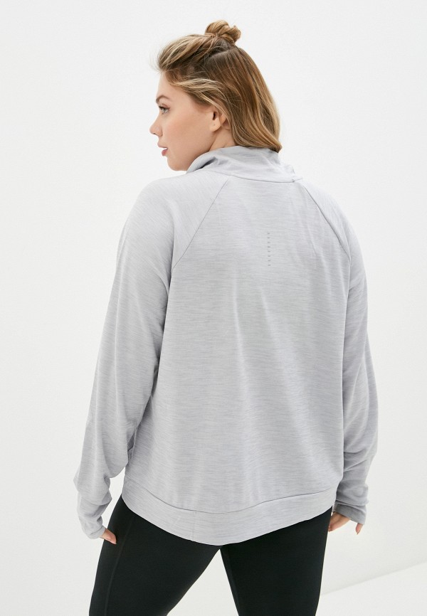 Лонгслив спортивный Nike W NK PACER HZ PLUS, цвет: серый, NI464EWLYZP1 ...