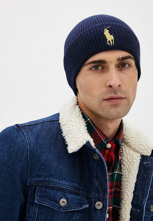 Шапка Polo Ralph Lauren, цвет: синий, PO006CMGGKI6 — купить в интернет ...