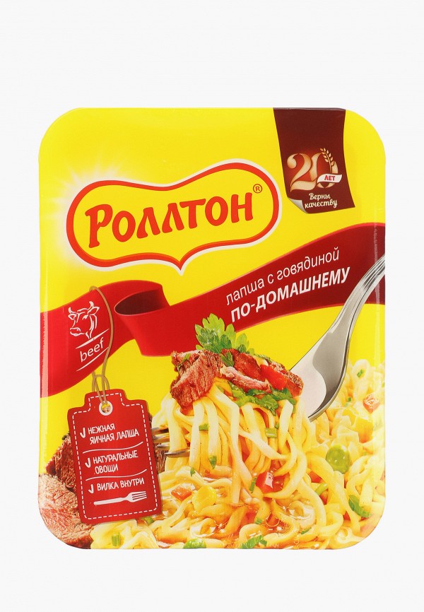 Лапша быстрого приготовления Роллтон с говядиной, по-домашнему, 90 г ...