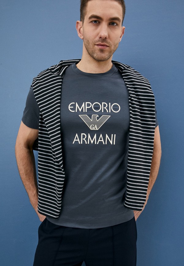 Футболка Emporio Armani, цвет: серый, RTLAAD691501 — купить в интернет ...