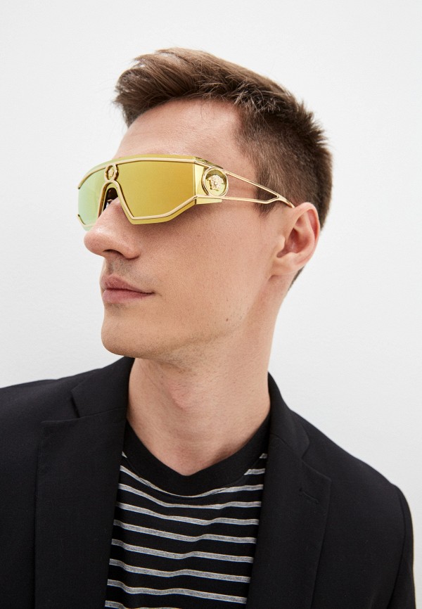 Очки солнцезащитные Versace VE2226 10027P , цвет: золотой, RTLAAI237601 ...