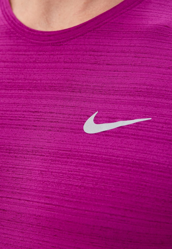 Футболка спортивная Nike M NK DF MILER TOP SS, цвет: фиолетовый ...
