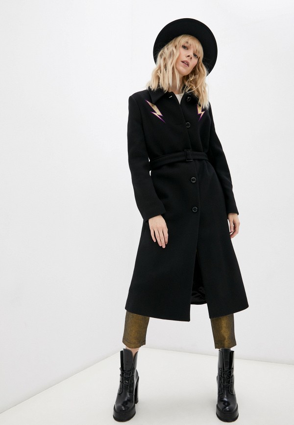 Пальто Love Moschino, цвет: черный, RTLAAO347101 — купить в интернет ...
