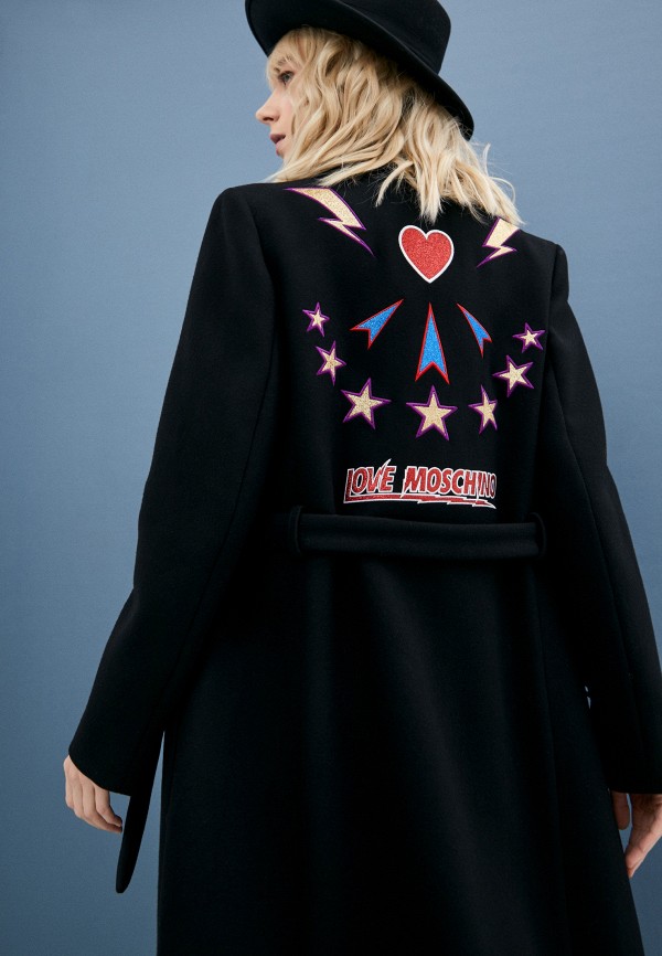 Пальто Love Moschino, цвет: черный, RTLAAO347101 — купить в интернет ...