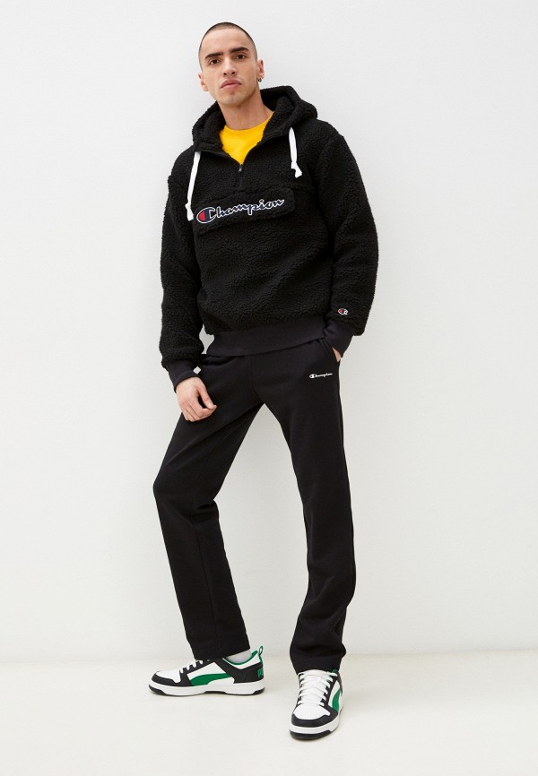 Худи Champion ROCHESTER POLAR Hooded Half Zip Top, цвет: черный ...
