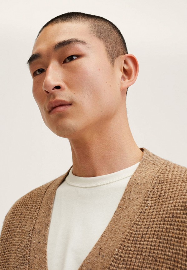 Кардиган Mango Man NIZAC, цвет: коричневый, RTLABB913801 — купить в ...