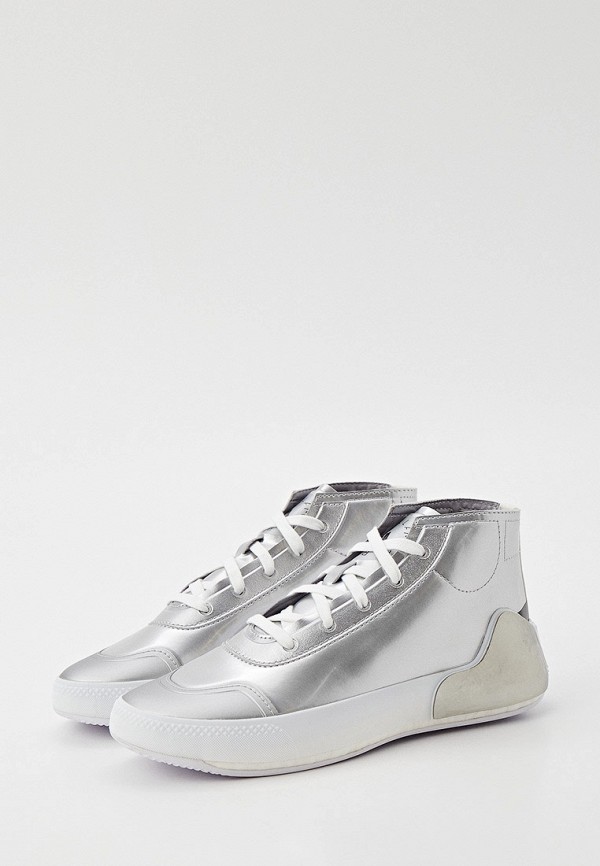 Кеды adidas by Stella McCartney aSMC Treino Mid Met, цвет: серебряный ...