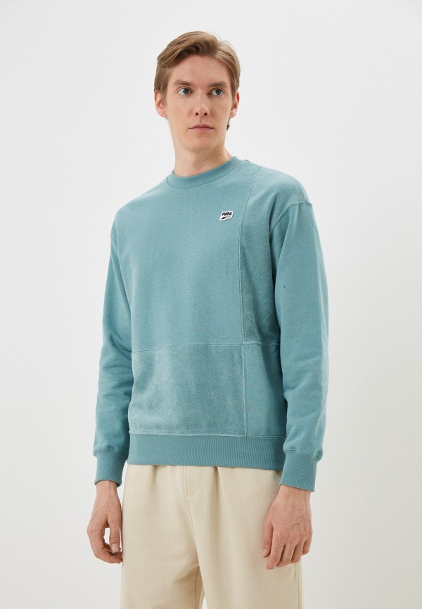 Свитшот PUMA Downtown Crew TR, цвет: бирюзовый, RTLABJ455501 — купить в ...