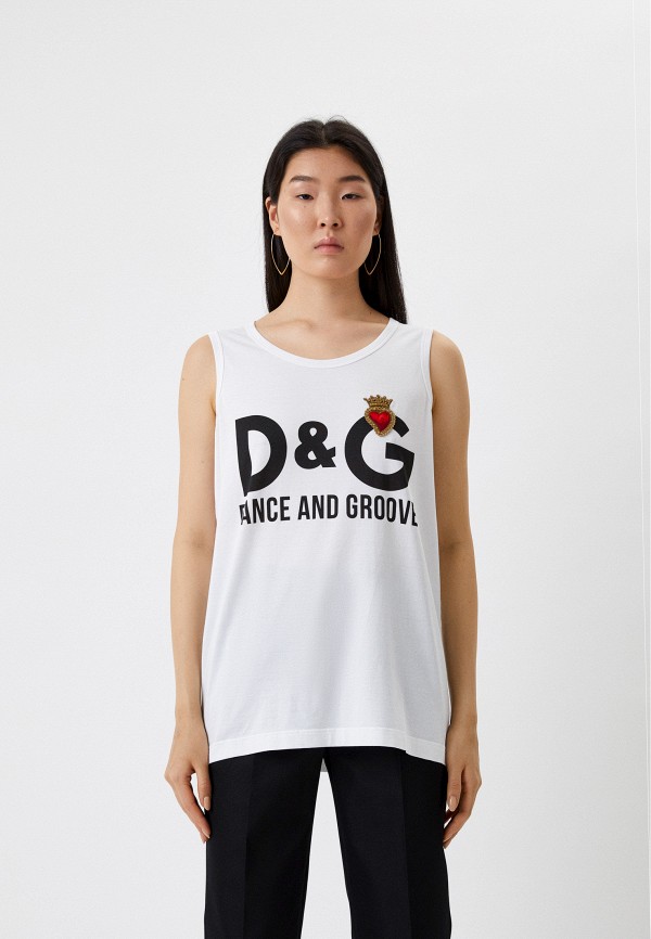 Майка Dolce&Gabbana, цвет: белый, RTLABM505001 — купить в интернет ...