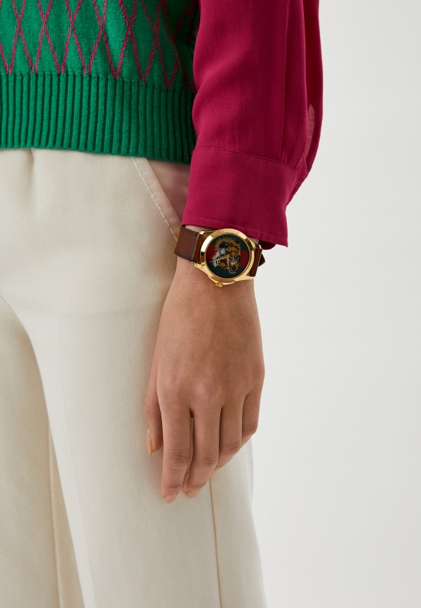 Часы Gucci Le Marche Des Merveilles YA126497, цвет: коричневый ...