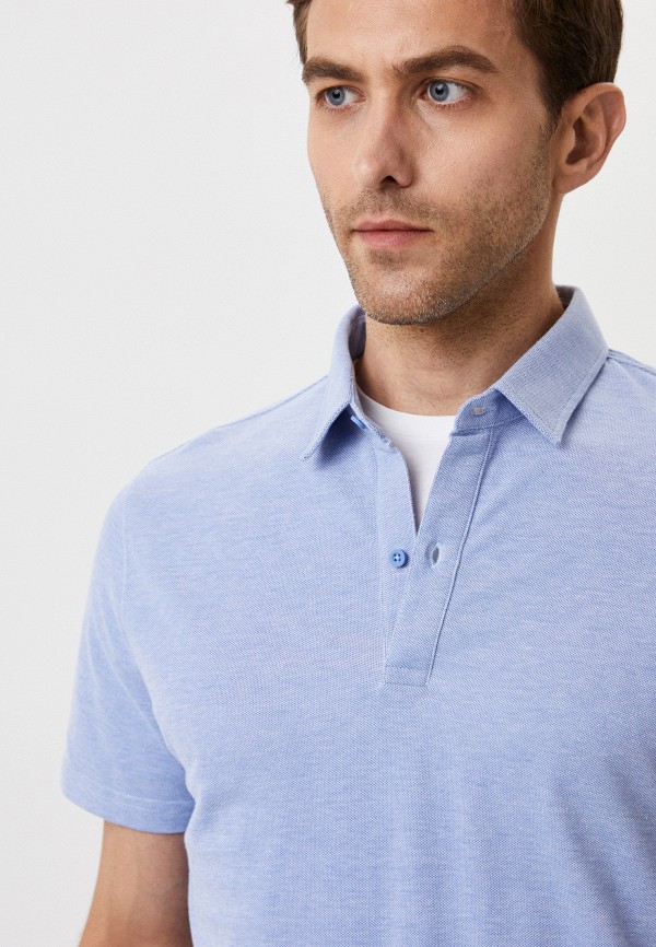 Поло Massimo Dutti, цвет: голубой, RTLABO477801 — купить в интернет ...