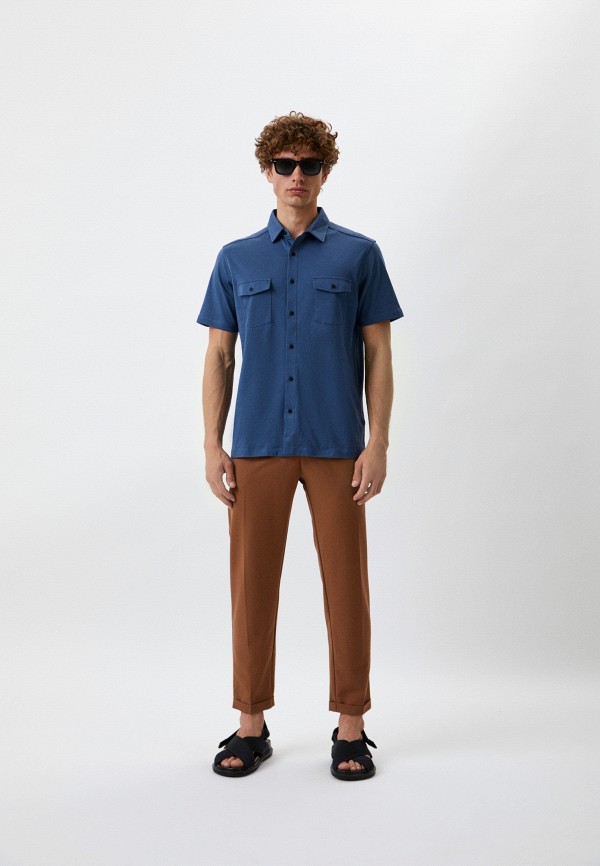 Рубашка Massimo Dutti, цвет: синий, RTLABO478901 — купить в интернет ...