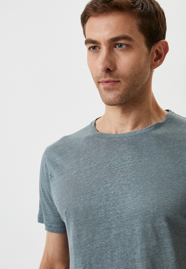 Футболка Massimo Dutti, цвет: бирюзовый, RTLABO500701 — купить в ...