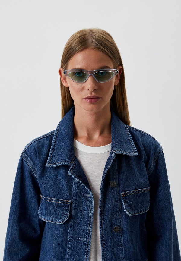 Очки солнцезащитные McQ Alexander McQueen MQ0235S 004, цвет: голубой ...
