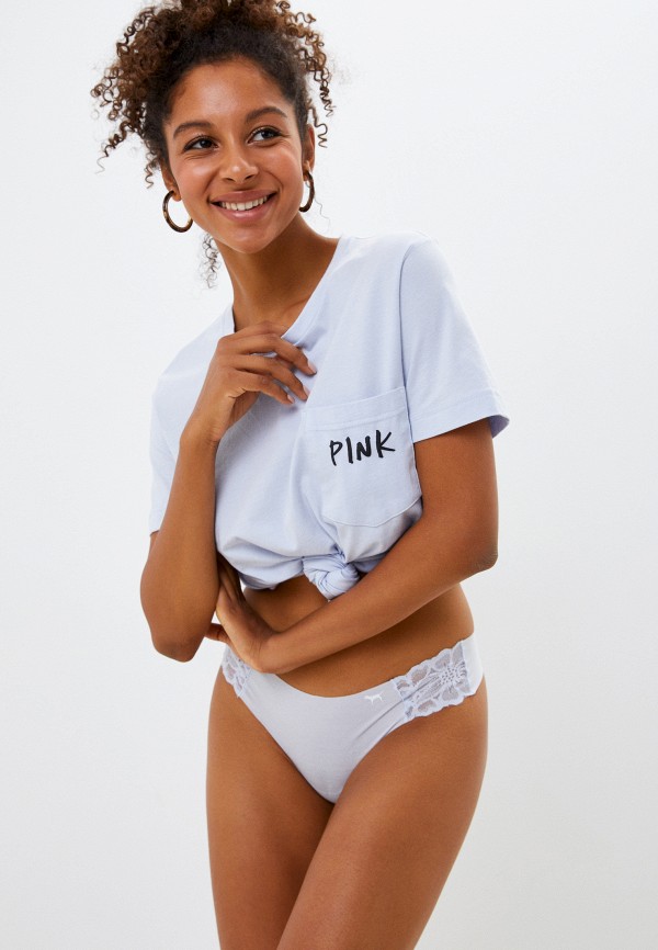 Трусы Victoria's Secret Pink THONG, цвет: голубой, RTLABW689901 ...