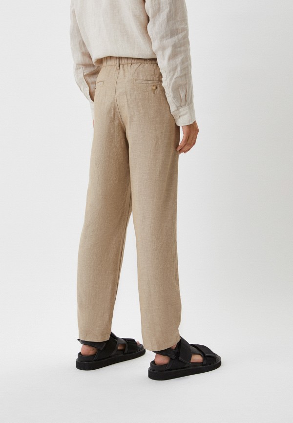 Брюки UNIQLO из хлопка и льна, цвет: бежевый, RTLABW773301 — купить в ...