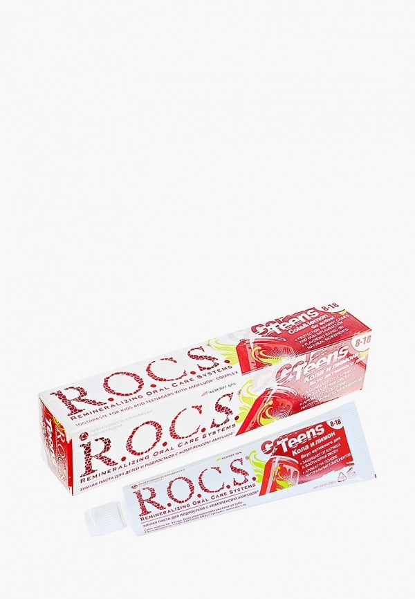 Зубная паста R.O.C.S. TEENS кола и лимон, 74 г, цвет: прозрачный ...