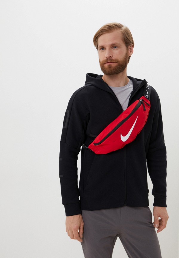 Сумка поясная Nike NK HERITAGE HIP PACK - SWOOSH, цвет: красный ...