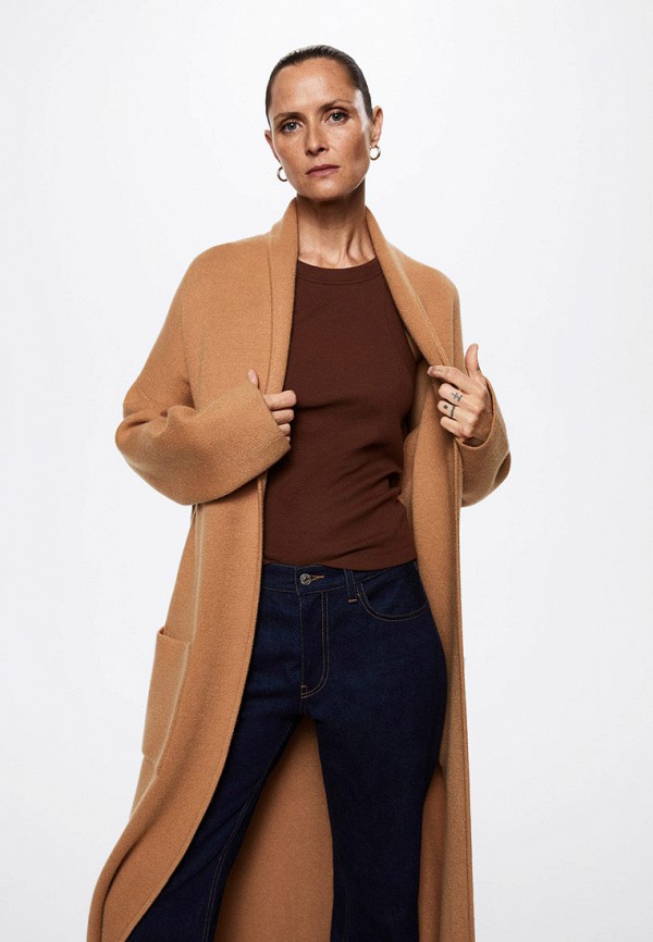 Кардиган Mango RINGO, цвет: коричневый, RTLABY896201 — купить в ...