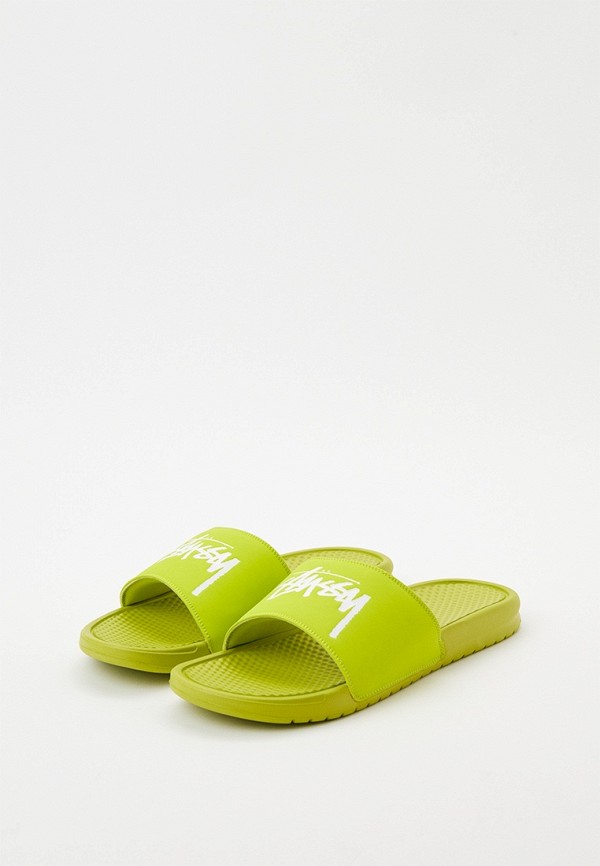 Сланцы Nike BENASSI / STUSSY, цвет: зеленый, RTLABZ821401 — купить в ...