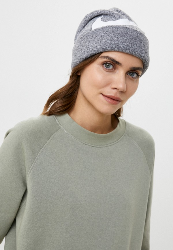 Шапка Nike U NK THRMA BEANIE CUFF SWSH FS, цвет: серый, RTLABZ829302 ...