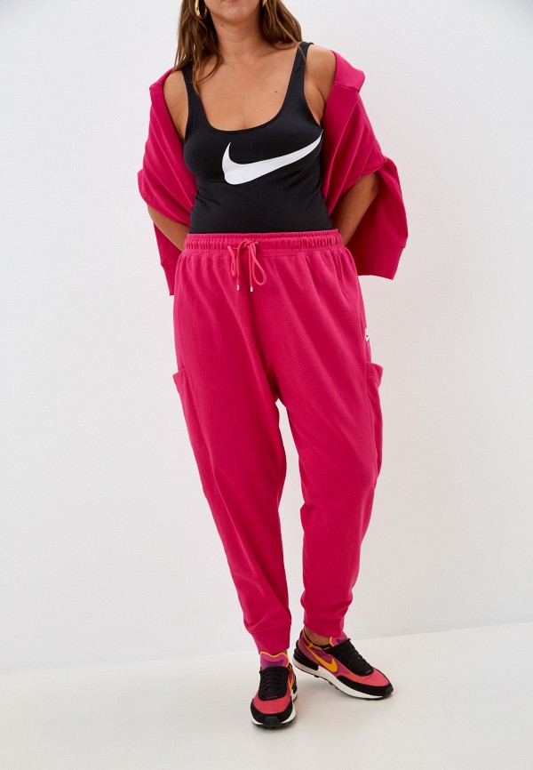 Брюки спортивные Nike W Nsw Air Pant Flc Mr Plus цвет фуксия