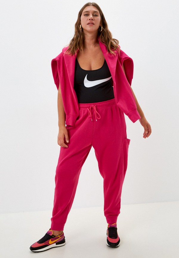 Брюки спортивные Nike W Nsw Air Pant Flc Mr Plus цвет фуксия