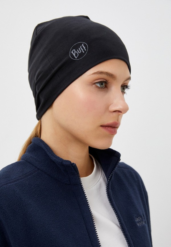 Шапка Buff Microfiber Reversible Hat, цвет: черный, RTLACB395102 — купить в интернет-магазине Lamoda
